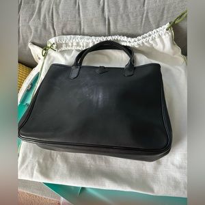 Longchamp | Bags | Longchamp Matte Black Leather Roseau Made In France ...